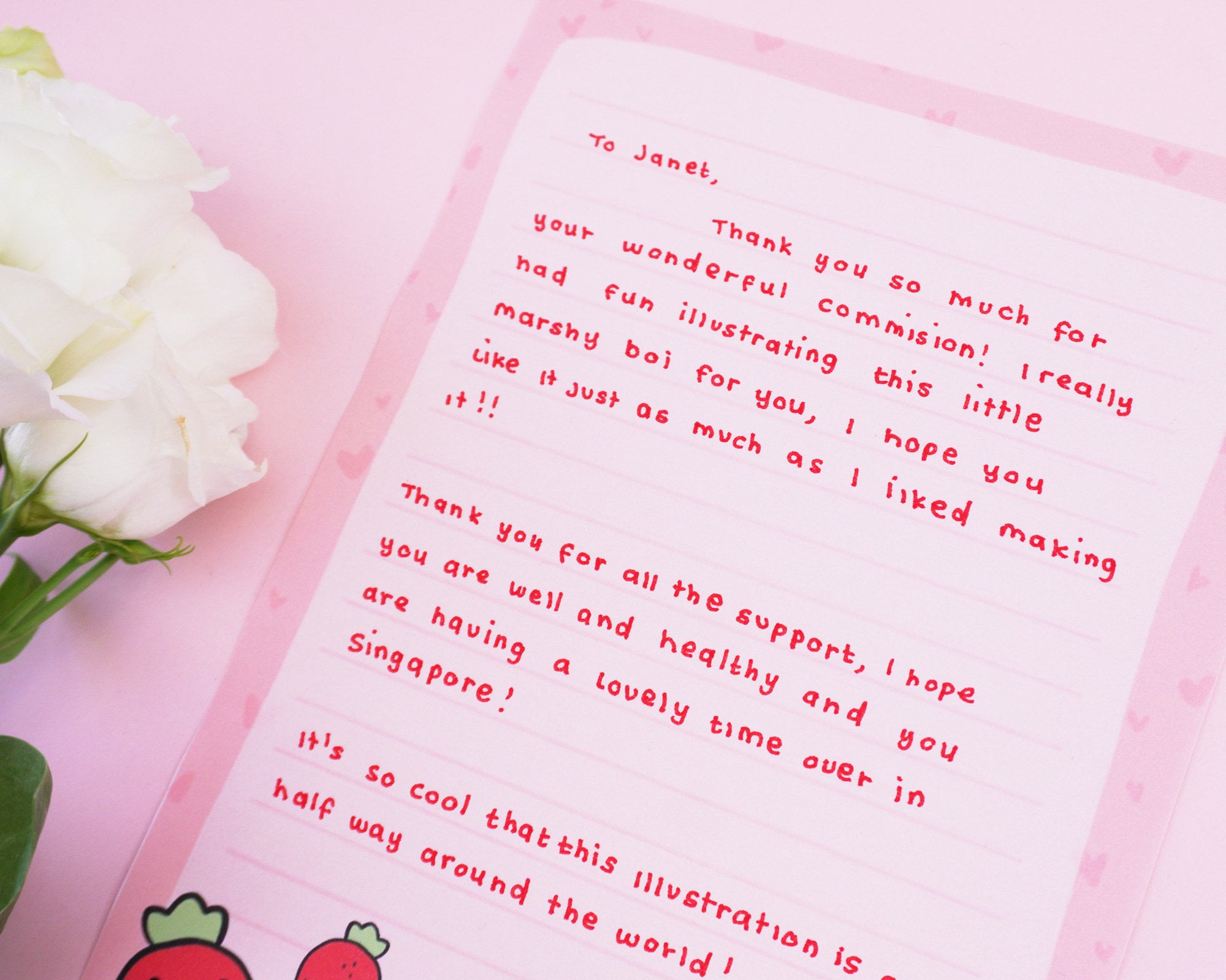 Kawaii Lil Strawberry Letter Set Cute Digital Letter | Etsy UK