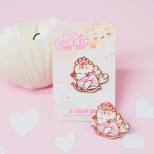 Kawaii Collectable Puddin the Dog Enamel Pin Valentines Cupid Official ...