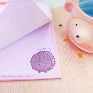 Kawaii Cookie-themed 50-page Notepad | Cute Handmade Stationery - Etsy