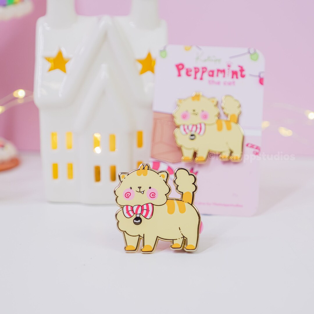 Peppamint the Cat Enamel Pin Katnipp Christmas Collection Kawaii Cat ...
