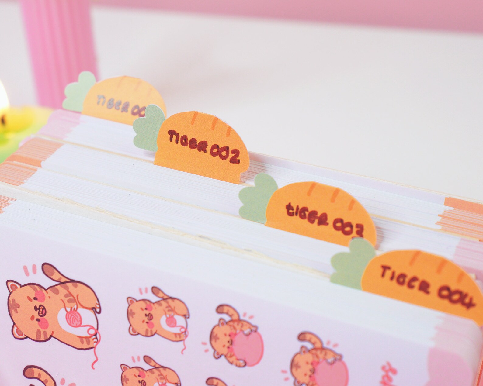 Cute Carrots Index Tabs Cute Index Card Divider Stickers - Etsy UK