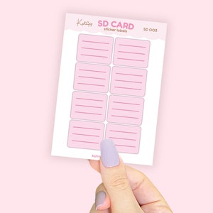 SD Card Organisation Stickers | Easy Labelling for SD Cards | Storage ...