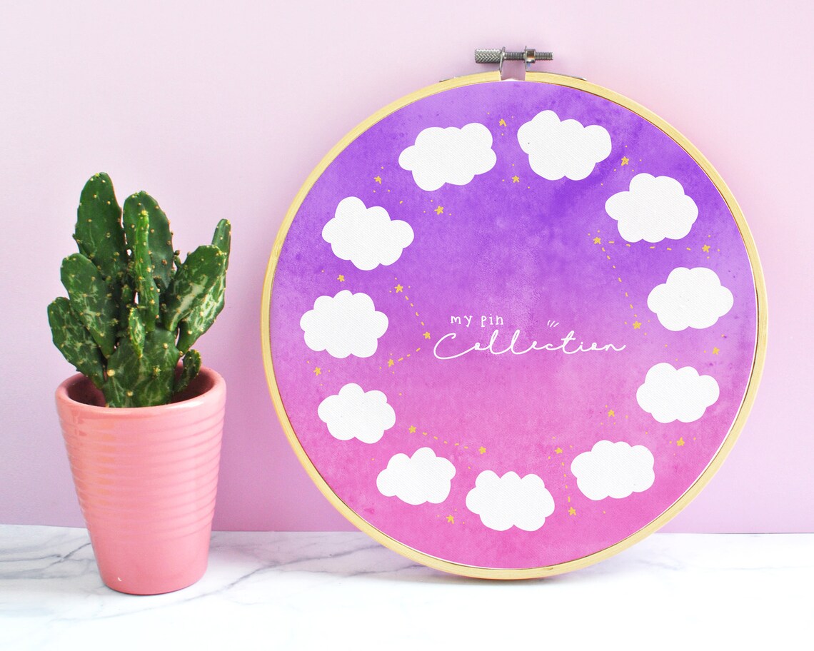 Pin Display Cute Enamel Pin Board Enamel Pin Hoop Enamel | Etsy