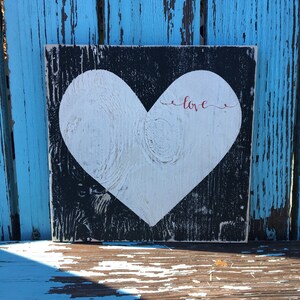 Love Hand Painted Wood Sign, Heart, Love, Valentine's Day Gift - Etsy