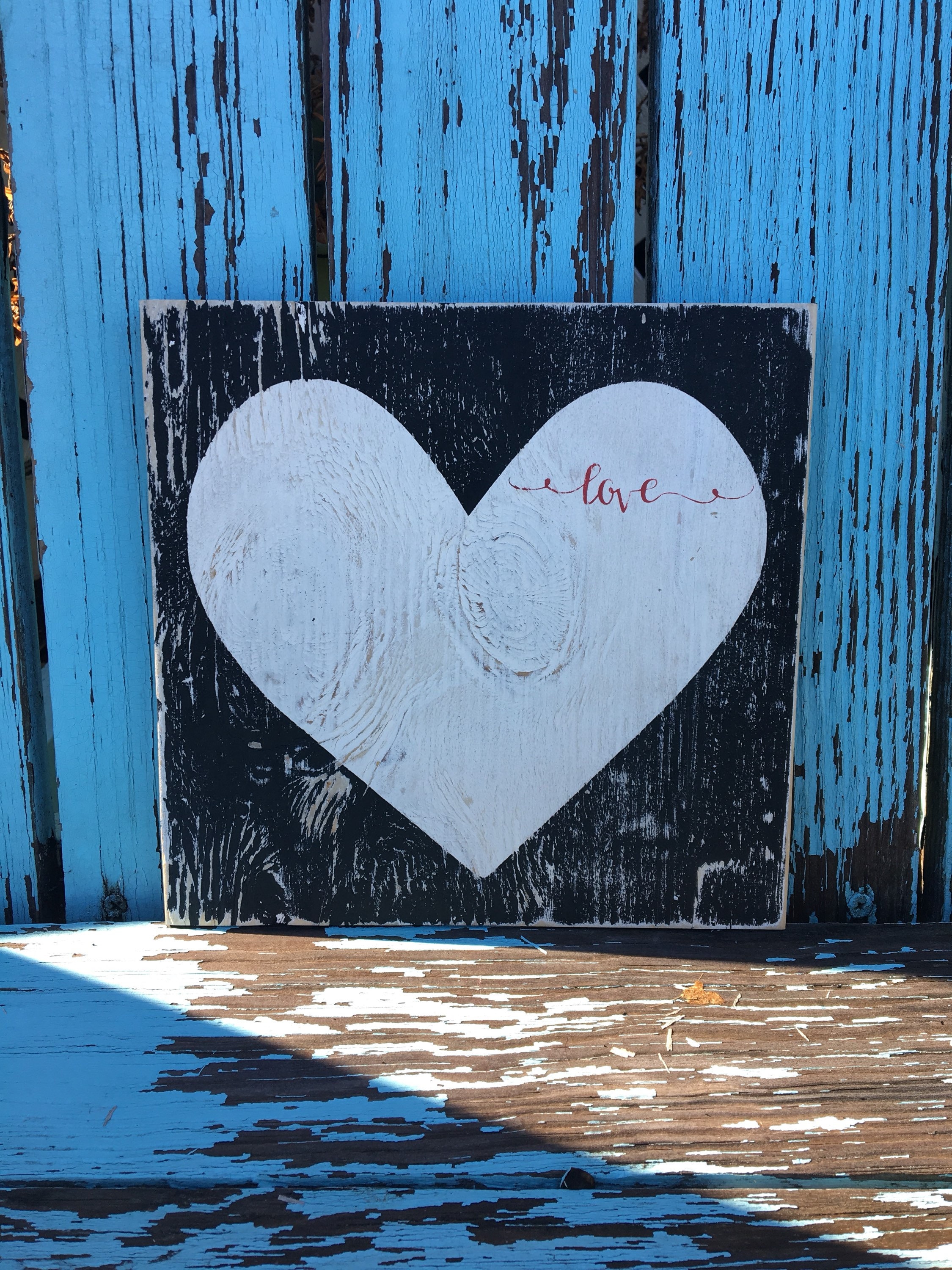 Love Hand Painted Wood Sign, Heart, Love, Valentine's Day Gift - Etsy