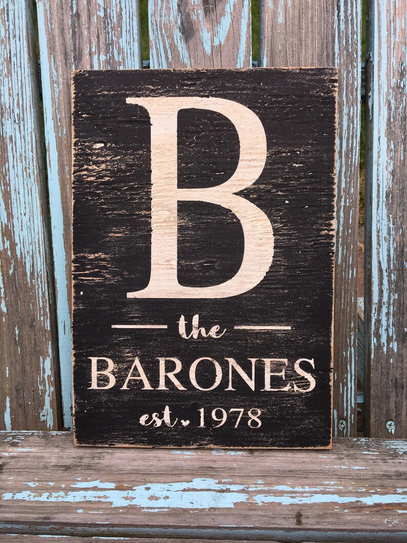 Personalized Family Sign Painted Wood Sign Rustic Wedding - Etsy