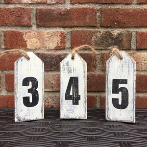 Rustic Number Tags - Etsy