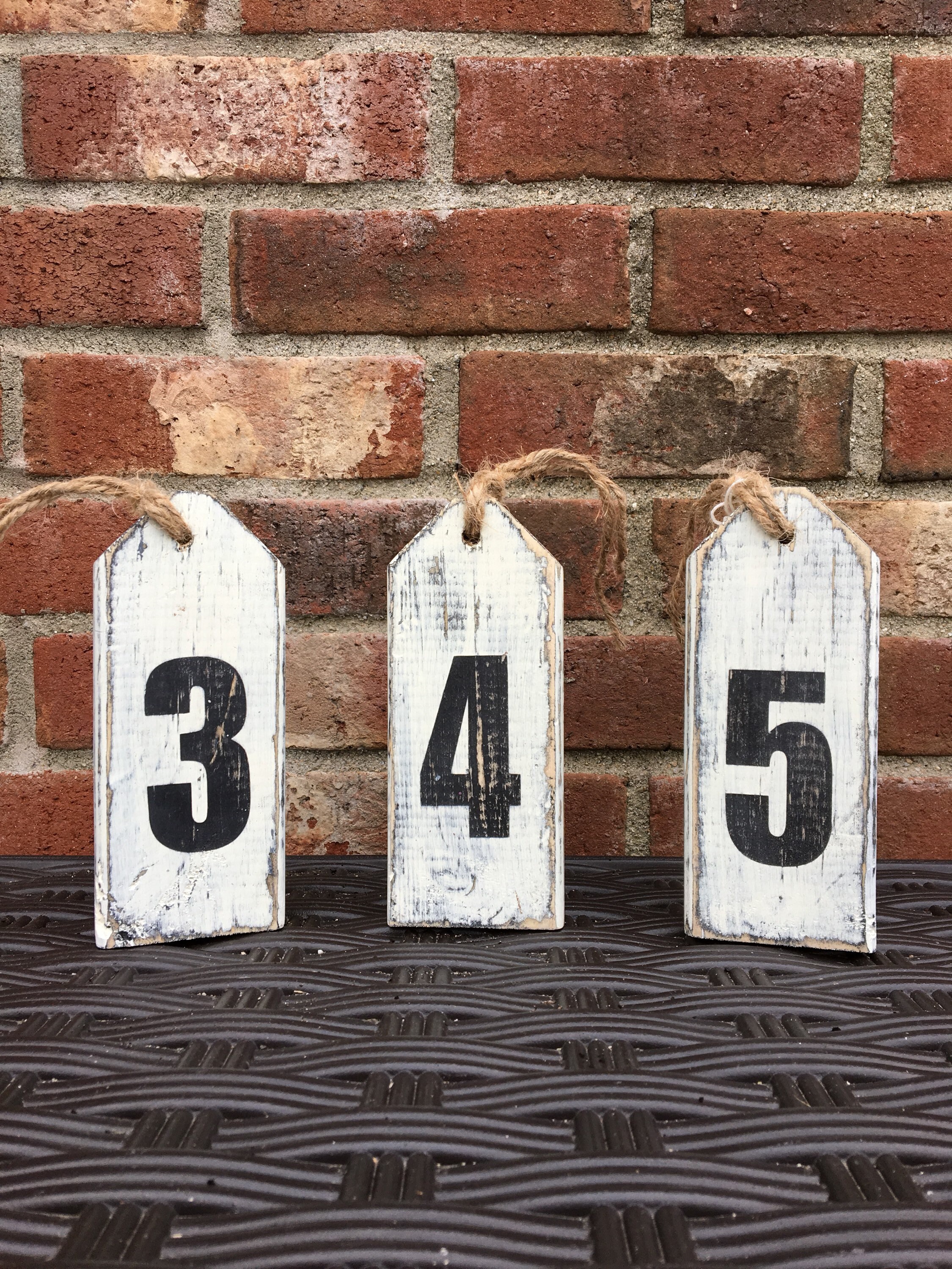 Rustic Number Tags - Etsy