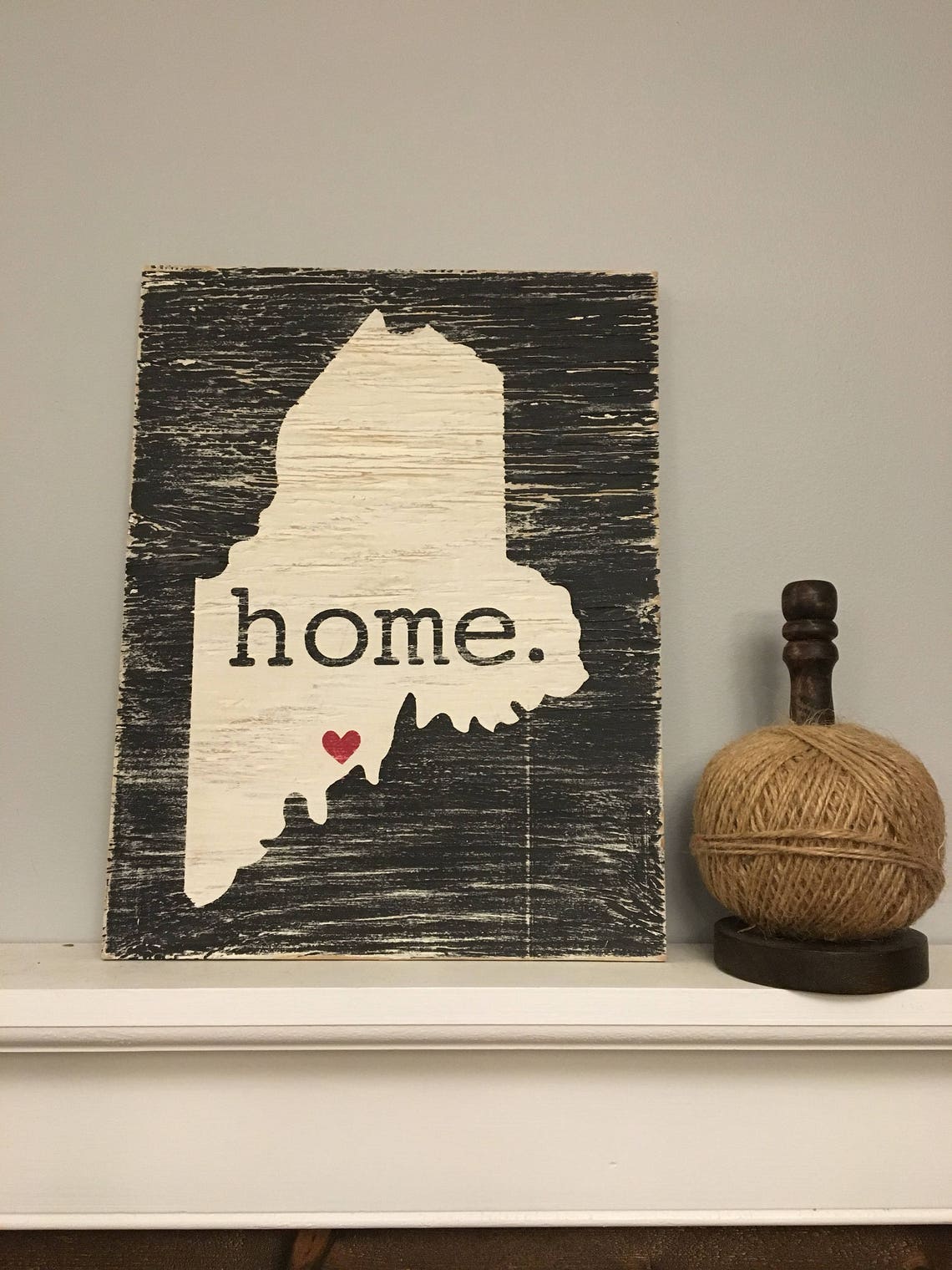 Maine Painted Wood Sign, State of Maine, Home Rustic Sign, Home is ...