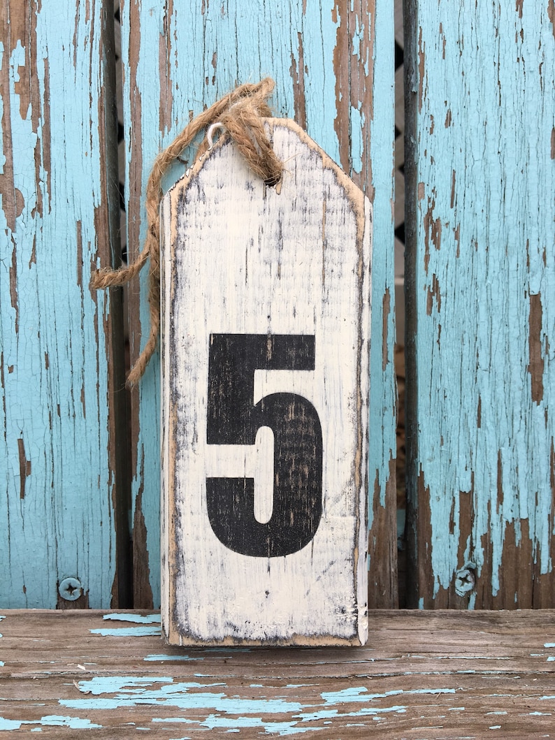 Rustic Number Tags - Etsy