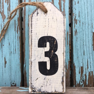 Rustic Number Tags - Etsy