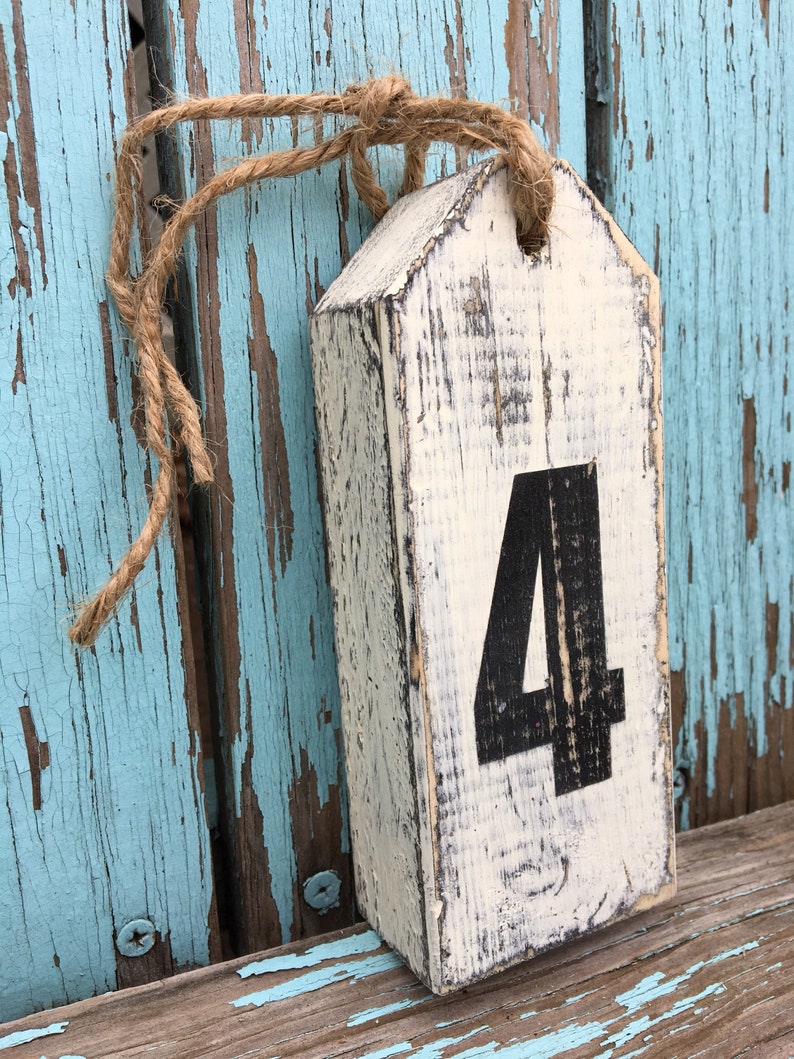 Rustic Number Tags - Etsy