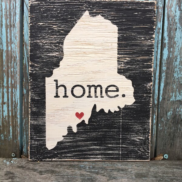 Maine Wood Sign - Etsy