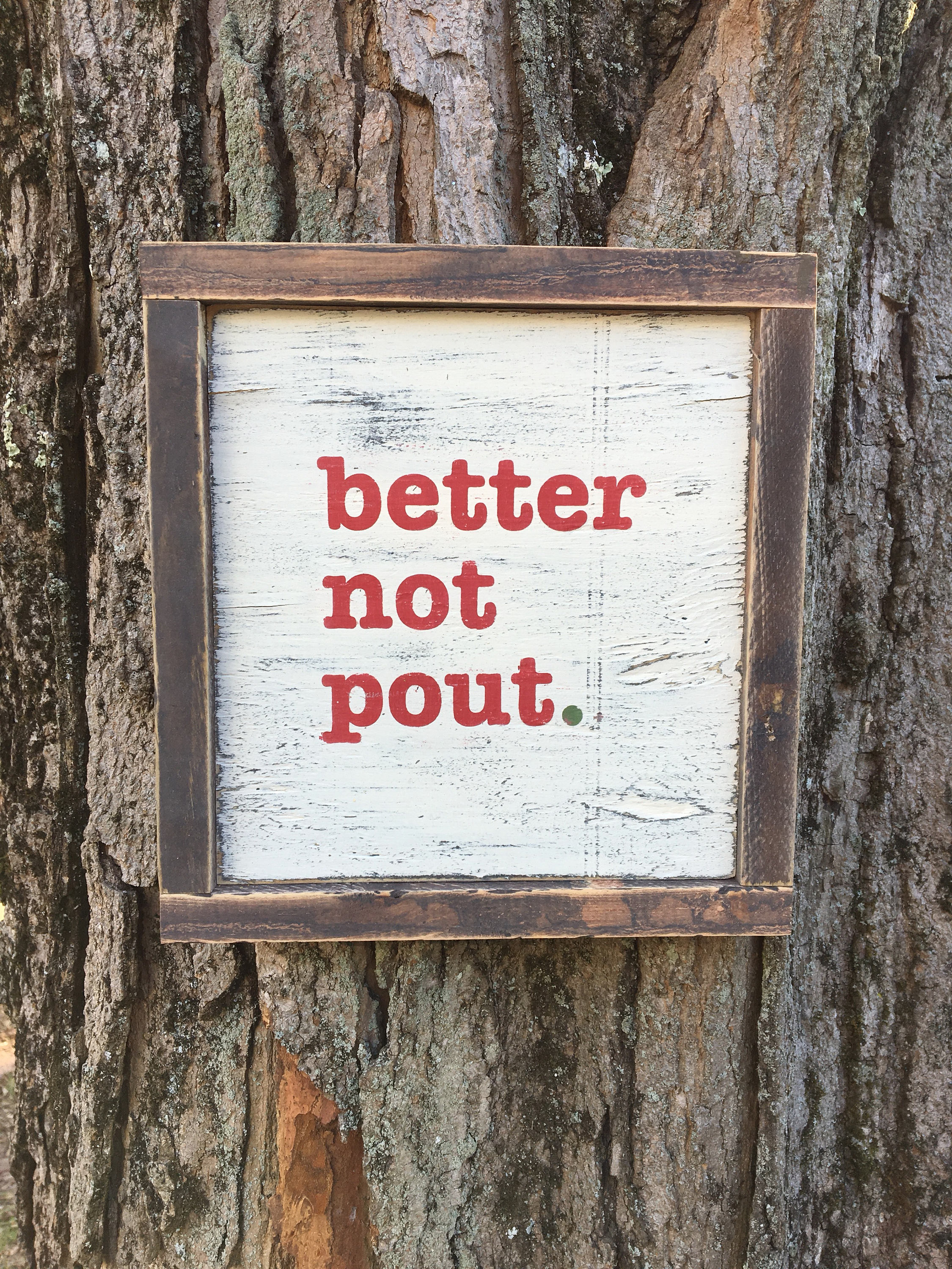 Better Not Pout Painted Wood Sign. Christmas Decor. Christmas - Etsy