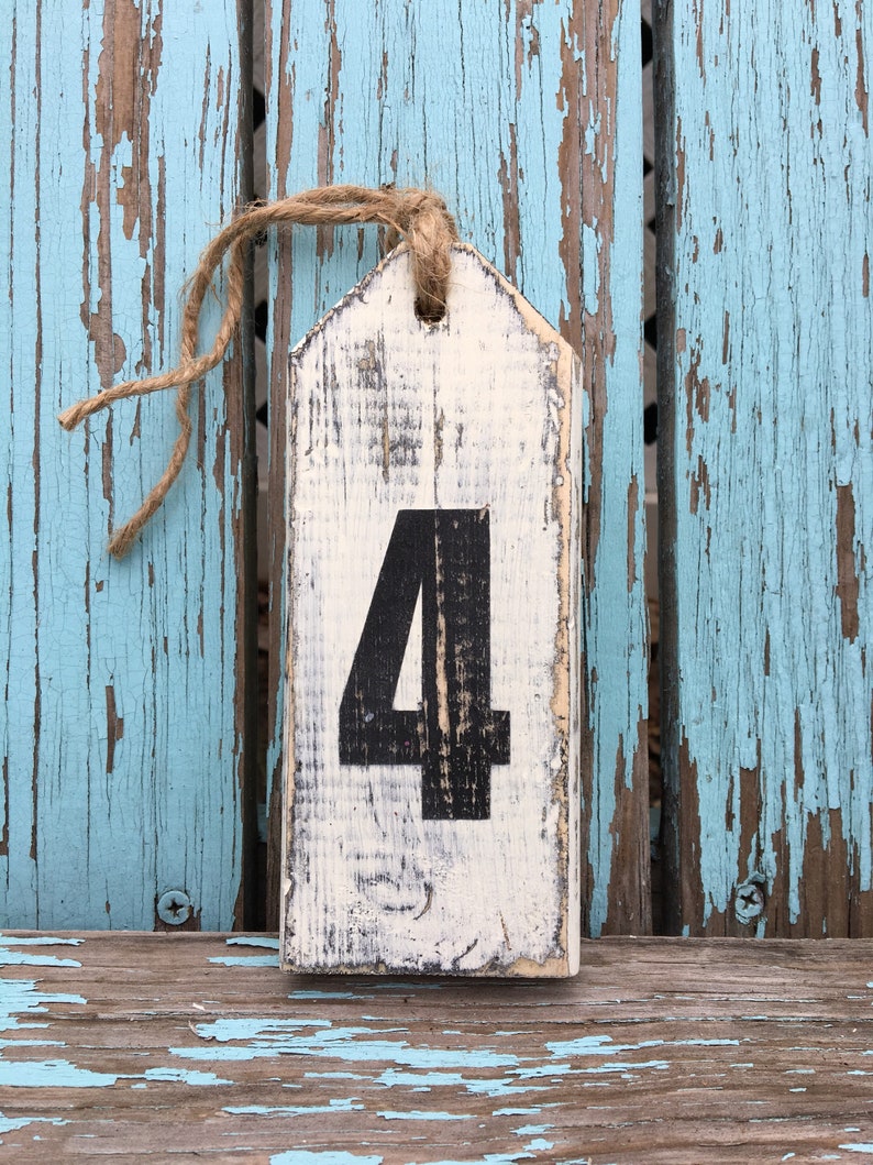Rustic Number Tags - Etsy