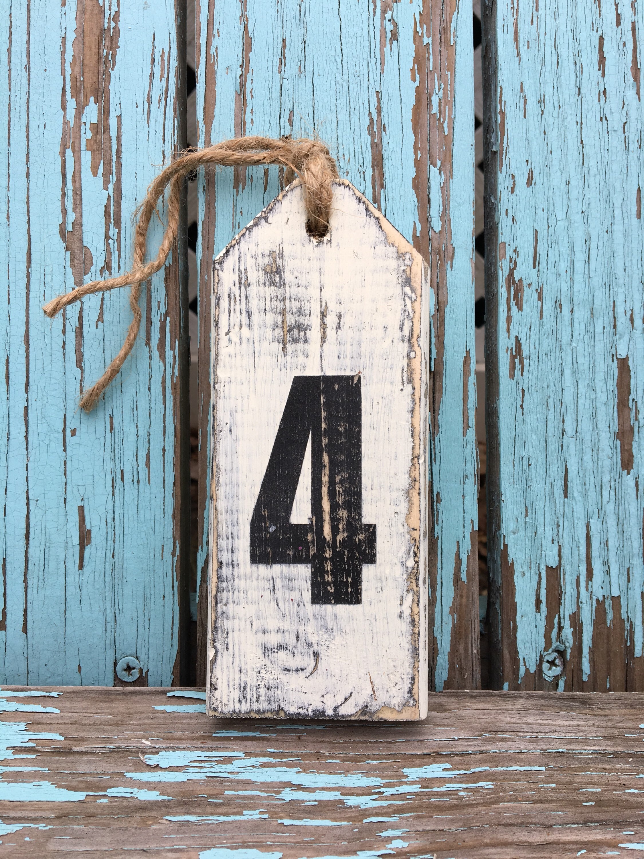 Rustic Number Tags - Etsy