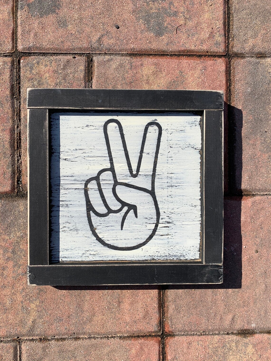 Peace Sign Painted Wood Sign Peace Sign Rustic Peace Sign - Etsy