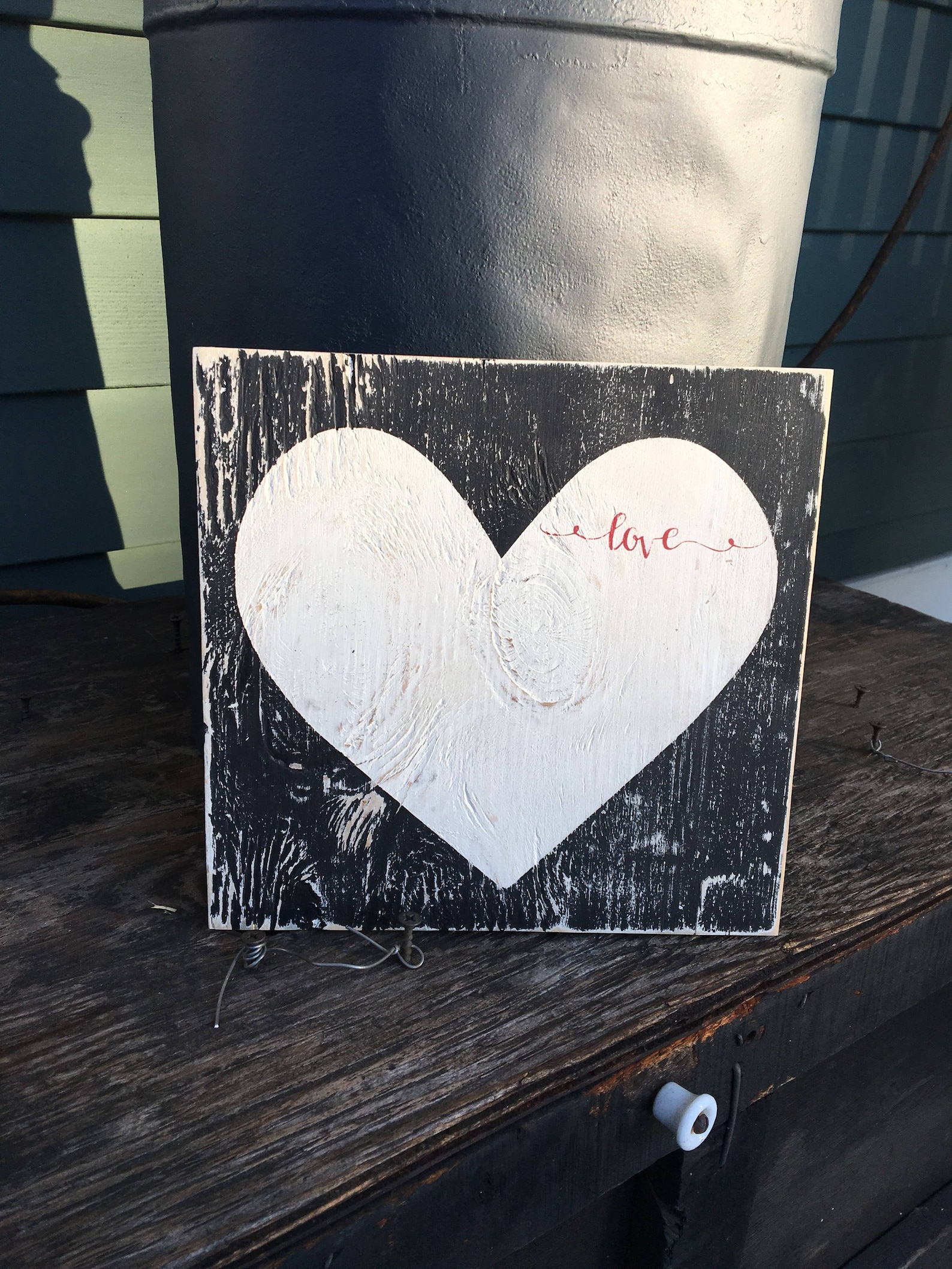 Love Hand Painted Wood Sign, Heart, Love, Valentine's Day Gift - Etsy