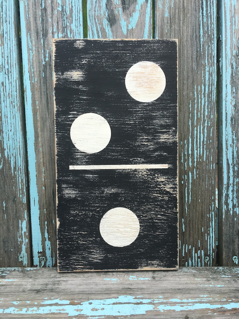 Family Domino Painted Wood Sign Family Number Sign Domino - Etsy