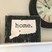 Connecticut Painted Wood Sign. Home. Wall Art. State Sign. - Etsy
