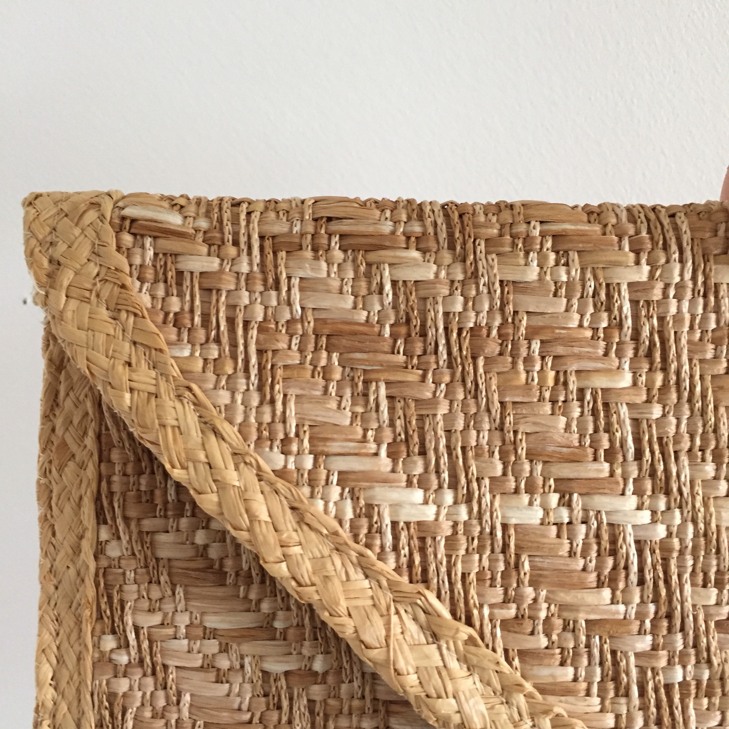 Vintage 1970s Woven Raffia Clutch Handbag Made in Italy | Etsy