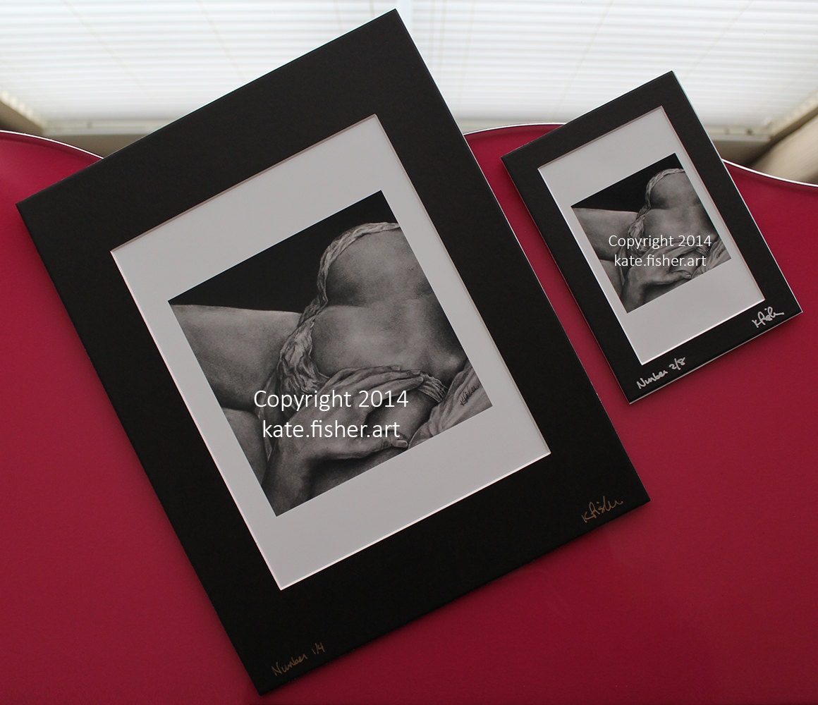 Limited Edition Fine Art Charcoal Drawing Prints - "boudoir 10" - Etsy