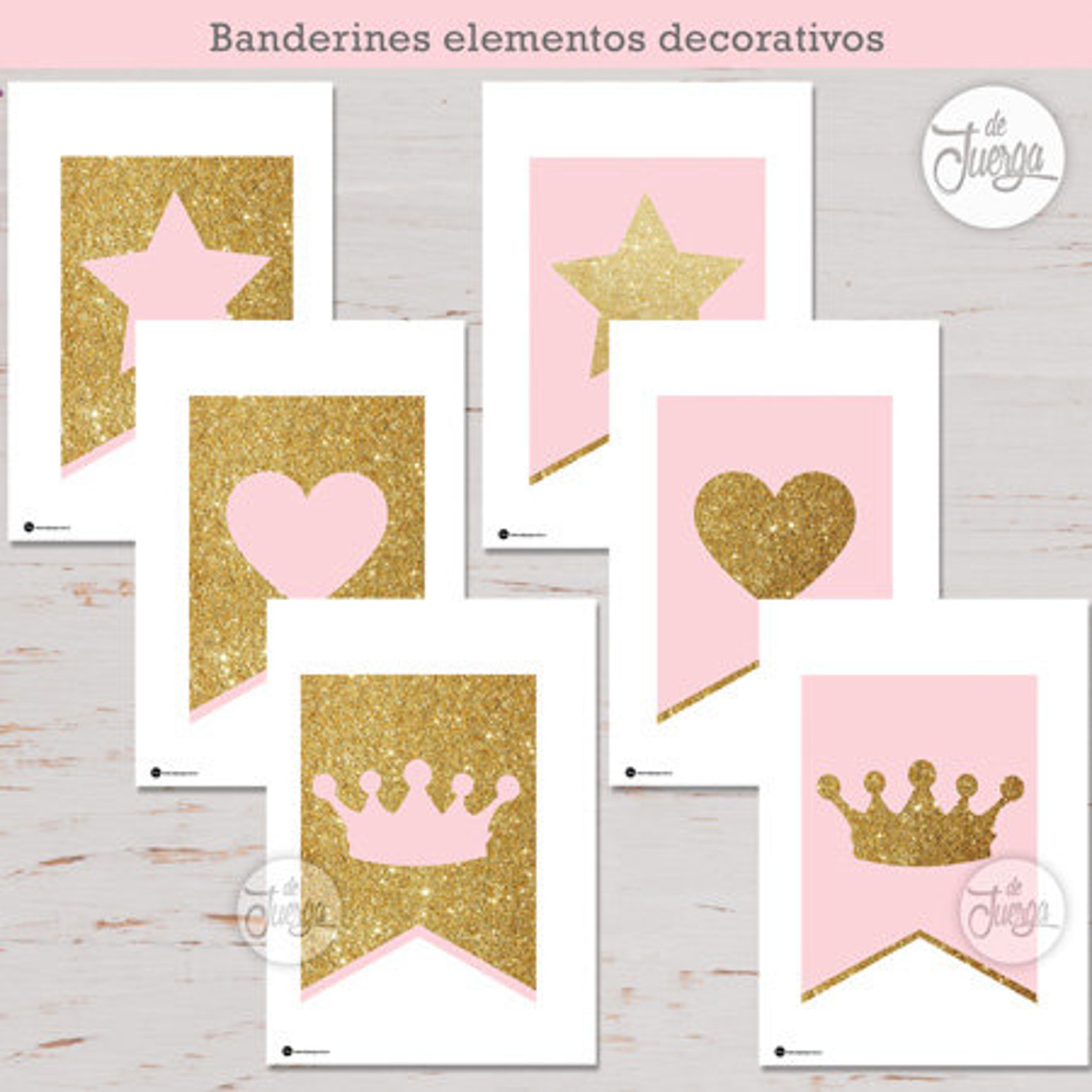 Printable Gold and Black Bunting Kit Alphabet, Numbers and Decoration ...