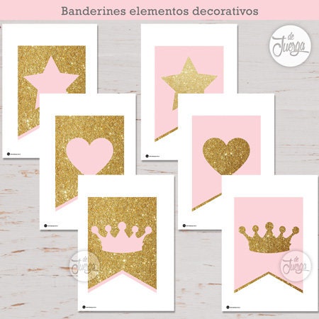 Kit Imprimible Banderines Dorado, Negro Alfabeto, Números y Decoración ...