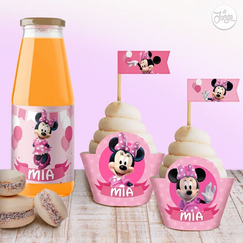 Printable Kit Minnie Candy Bar and Custom Decoration. Birthday Parties ...