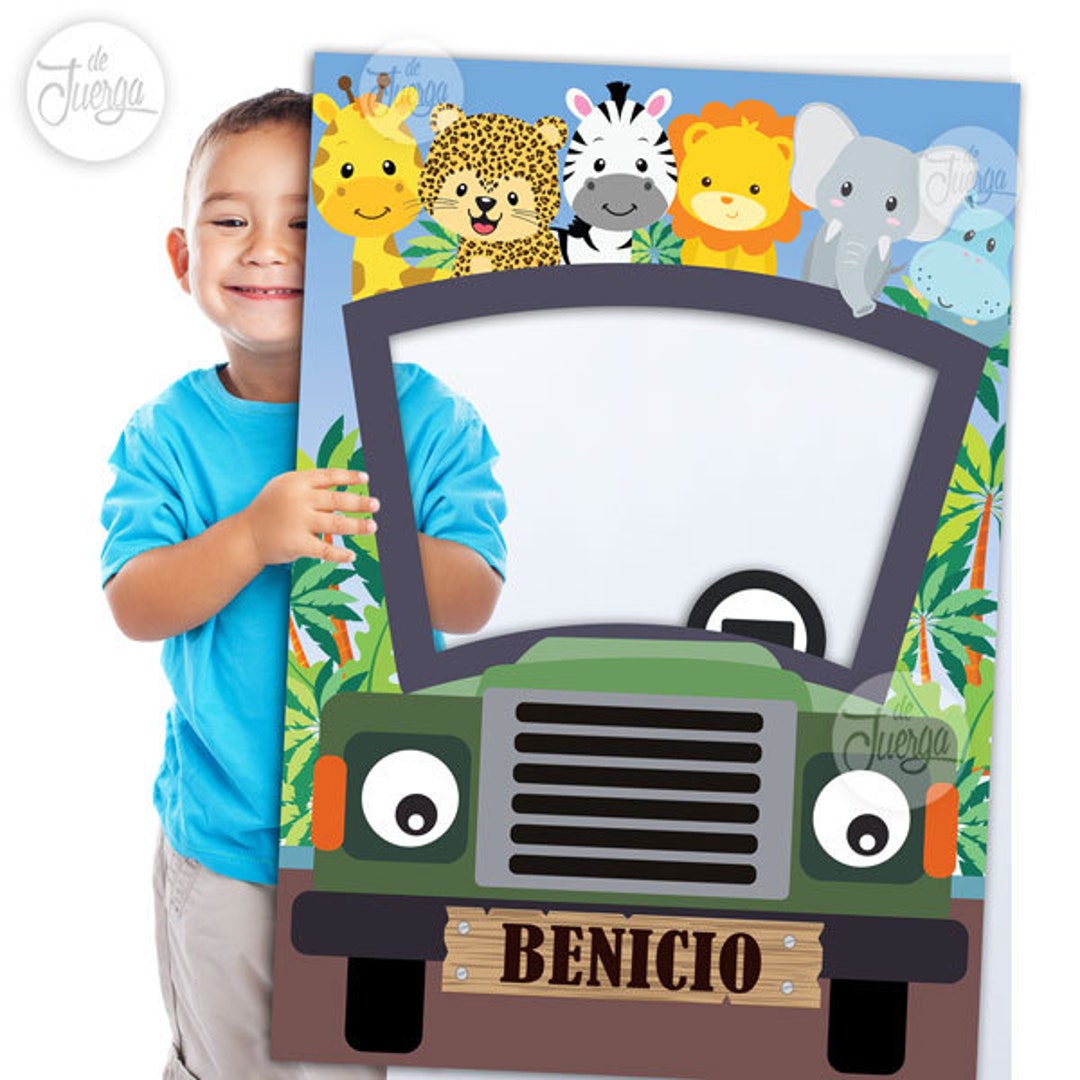 Jeep Safari Photobooth Frame. Photo Booth Party Prop Personalized ...