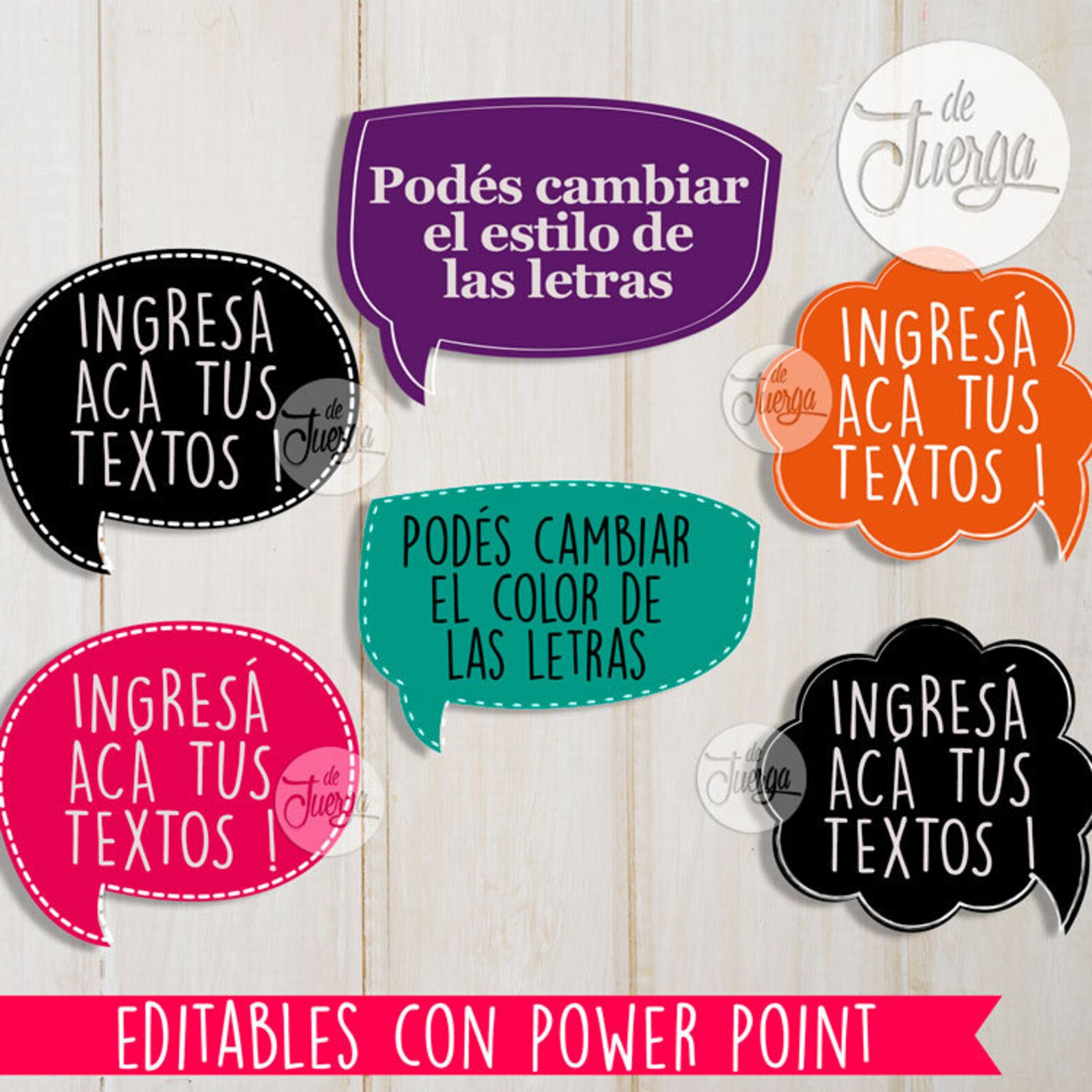 Photo Booth Imprimible Editables Props Nuevos - Etsy España