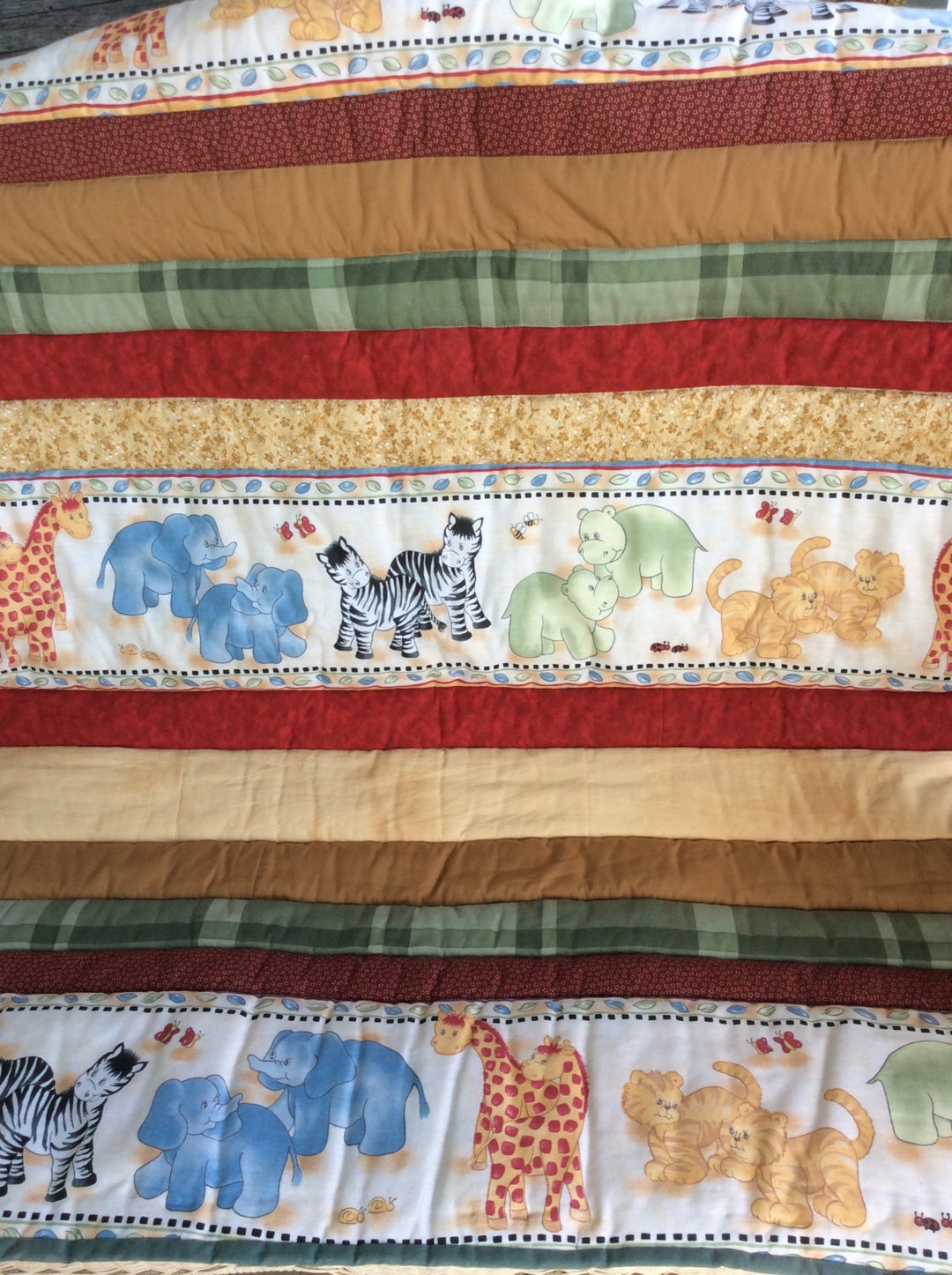 Zoo Pets Quilt, Baby Animals Quilt, Giraffe Quilt, Elephant Quilt ...