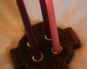 Wooden Cross Candle Holder - Etsy