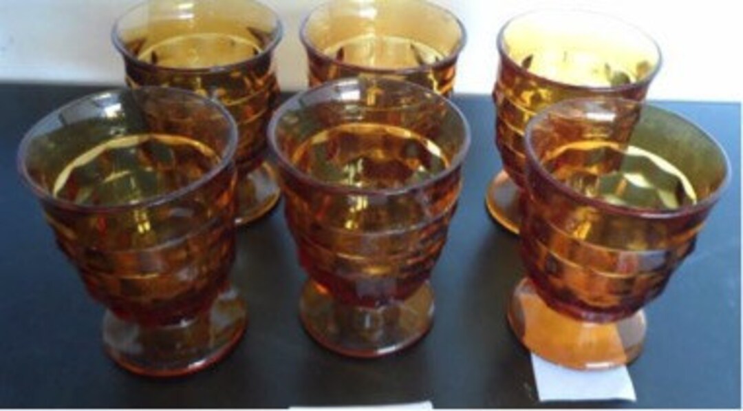 Vintage Indiana Glass Co. Whitehall Pattern 521 Drinking Glasses Set of ...