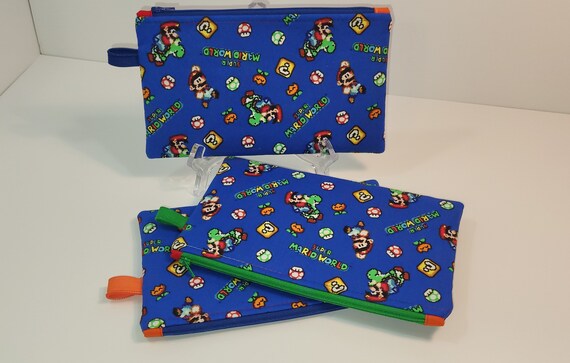 Super Mario Brothers Zipper Pouch Mario Brothers Zipper Bag | Etsy