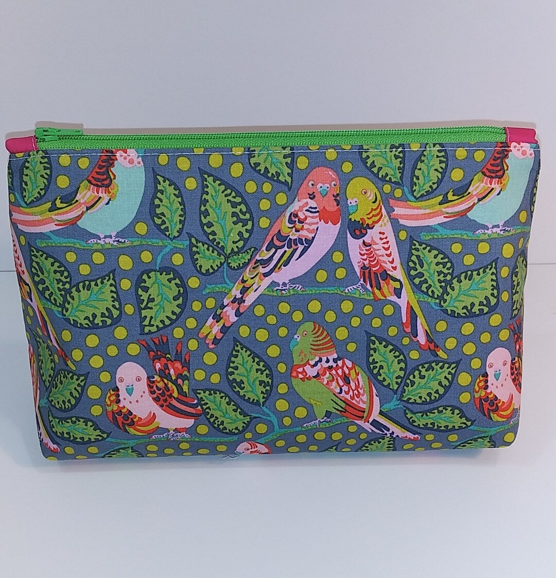 Love Birds Cosmetic Bag: Handmade Padded Travel Toiletry Bag - Etsy