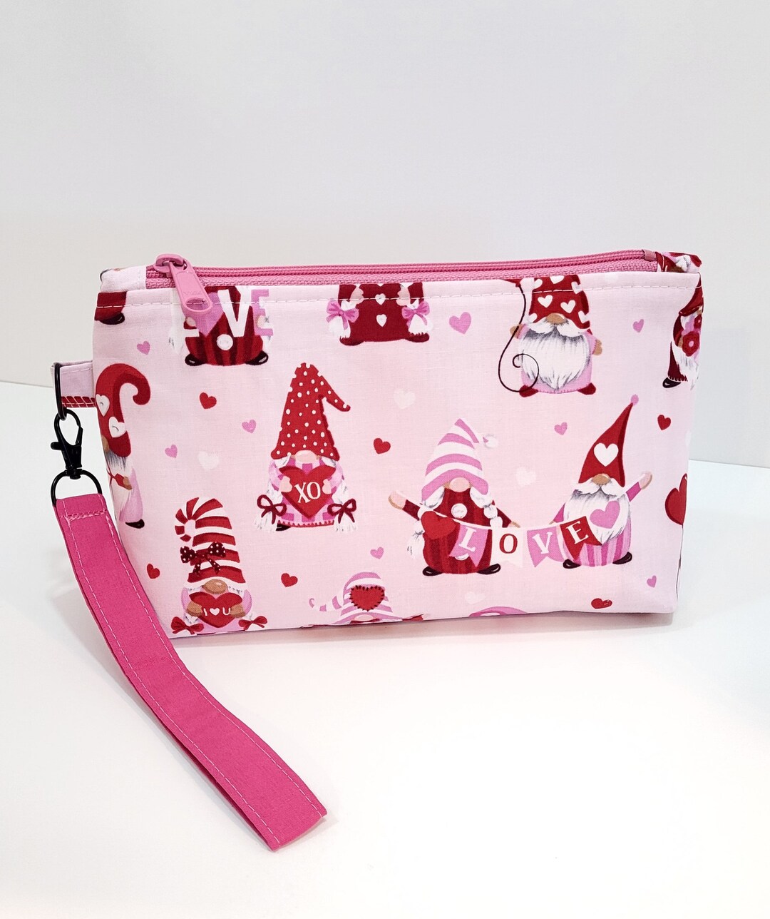 Cosmetic Bag Gnomes In Love Makeup Bag Travel Bag Padded Zipper Bag