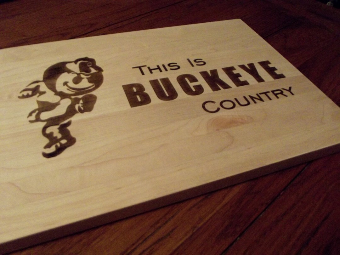 Cutting Board-buckeye COUNTRY 11x15. Perfect Gift for All Ohio State ...