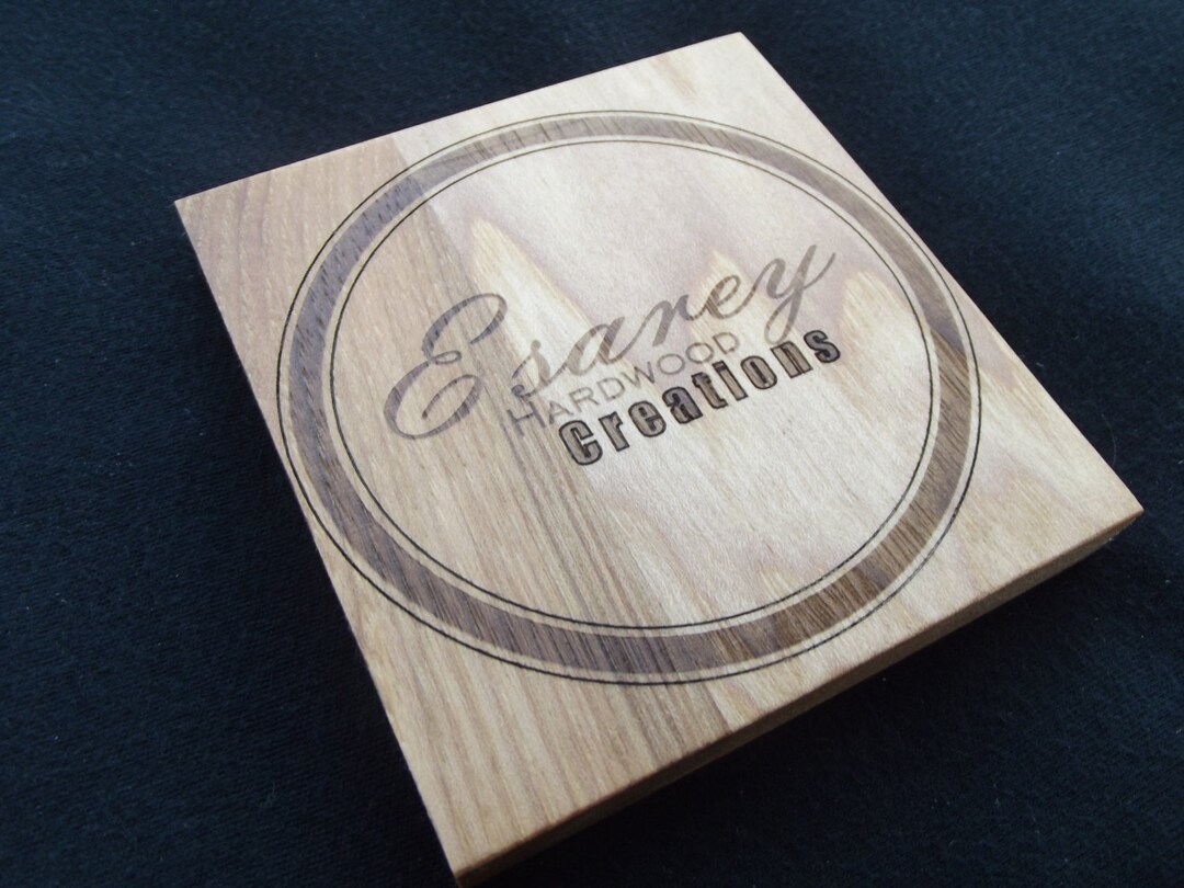 Personalized Company Logo. Coaster Set of 4. Centered in a Beautiful ...