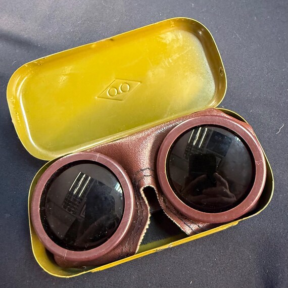 1940s Pilot Leather Goggle burning man goggle - Gem