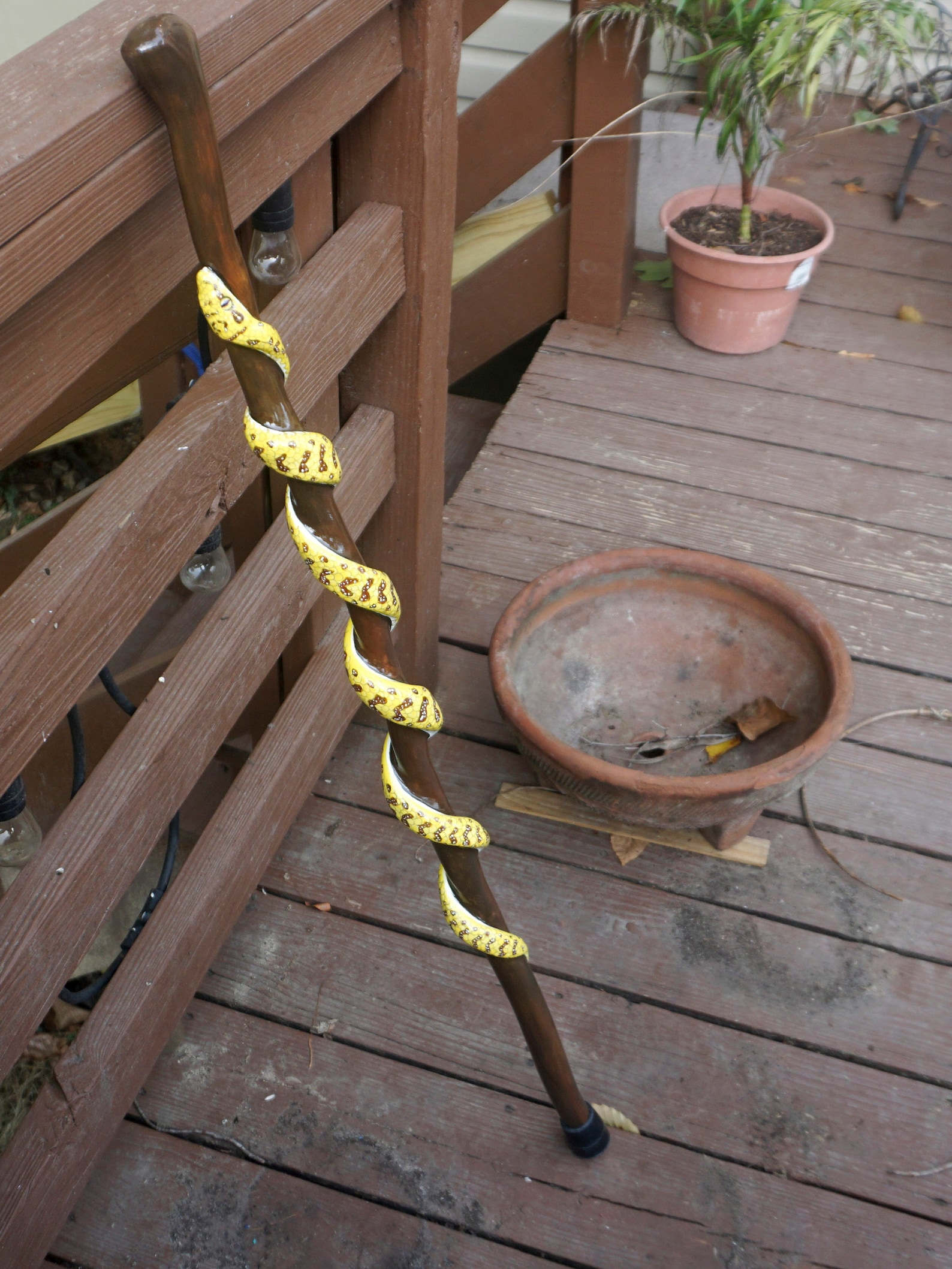 Painted Snake Walking Stick Young Green Tree Python - Etsy