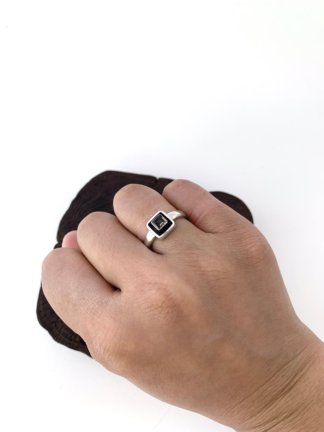 Smokey Quartz, Square Smokey Ring,brown Stone, Gemstone, Tiny Ring ...