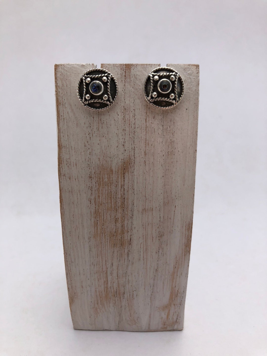 Abalone Studs, Abalone Shell Earrings, Shell Studs, Sterling Silver ...