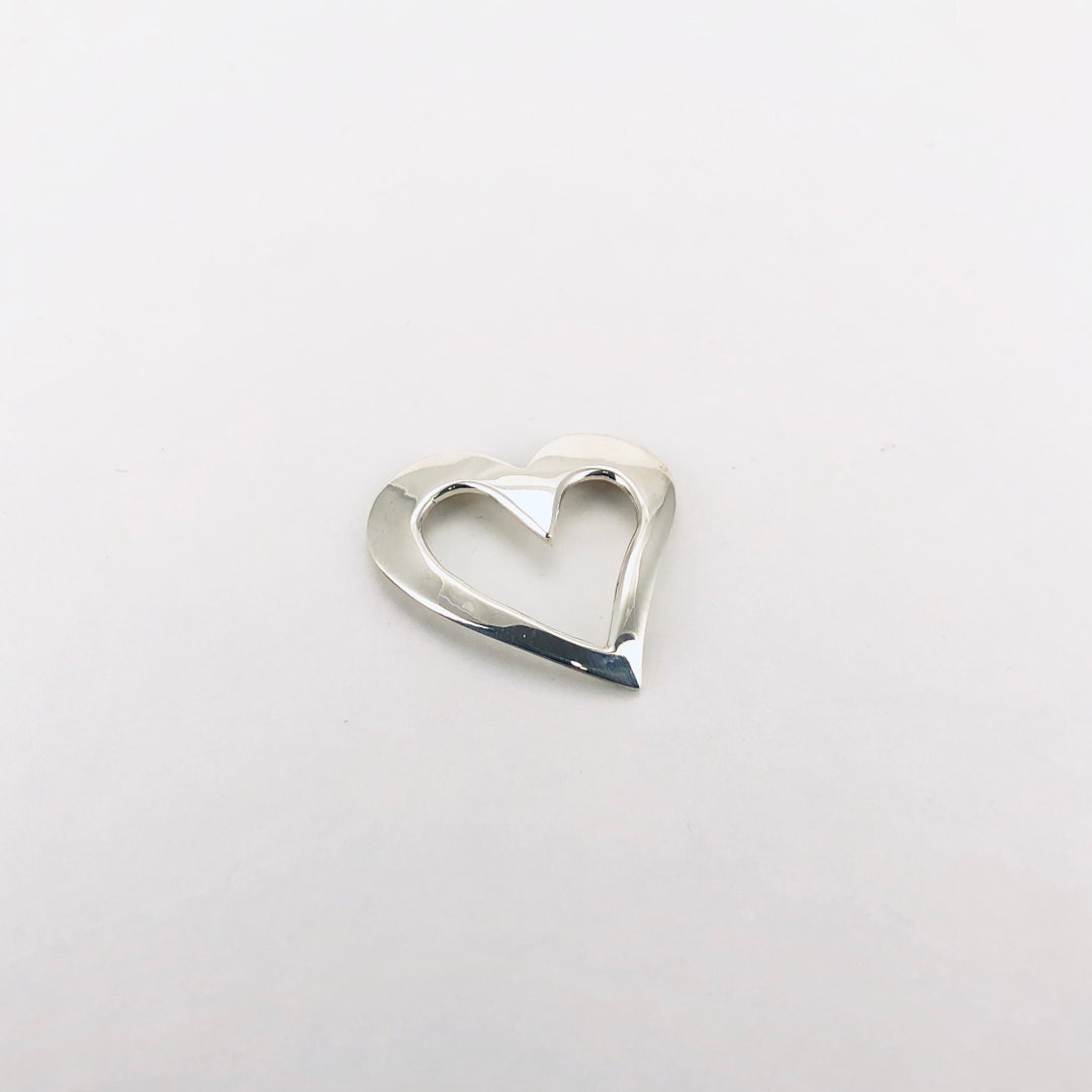 Silver Heart Pendant,sterling Silver Heart Pendant, Heart Necklace ...