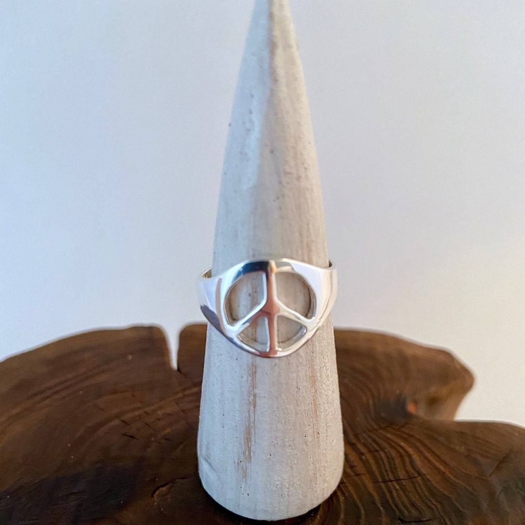 Peace Sign Ring,peace Symbol Ring, Peace Ring,boho Silver Ring ...