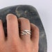 Silver Ring,minimalist Parallel Lines Ring, Sterling Silver Ring ...