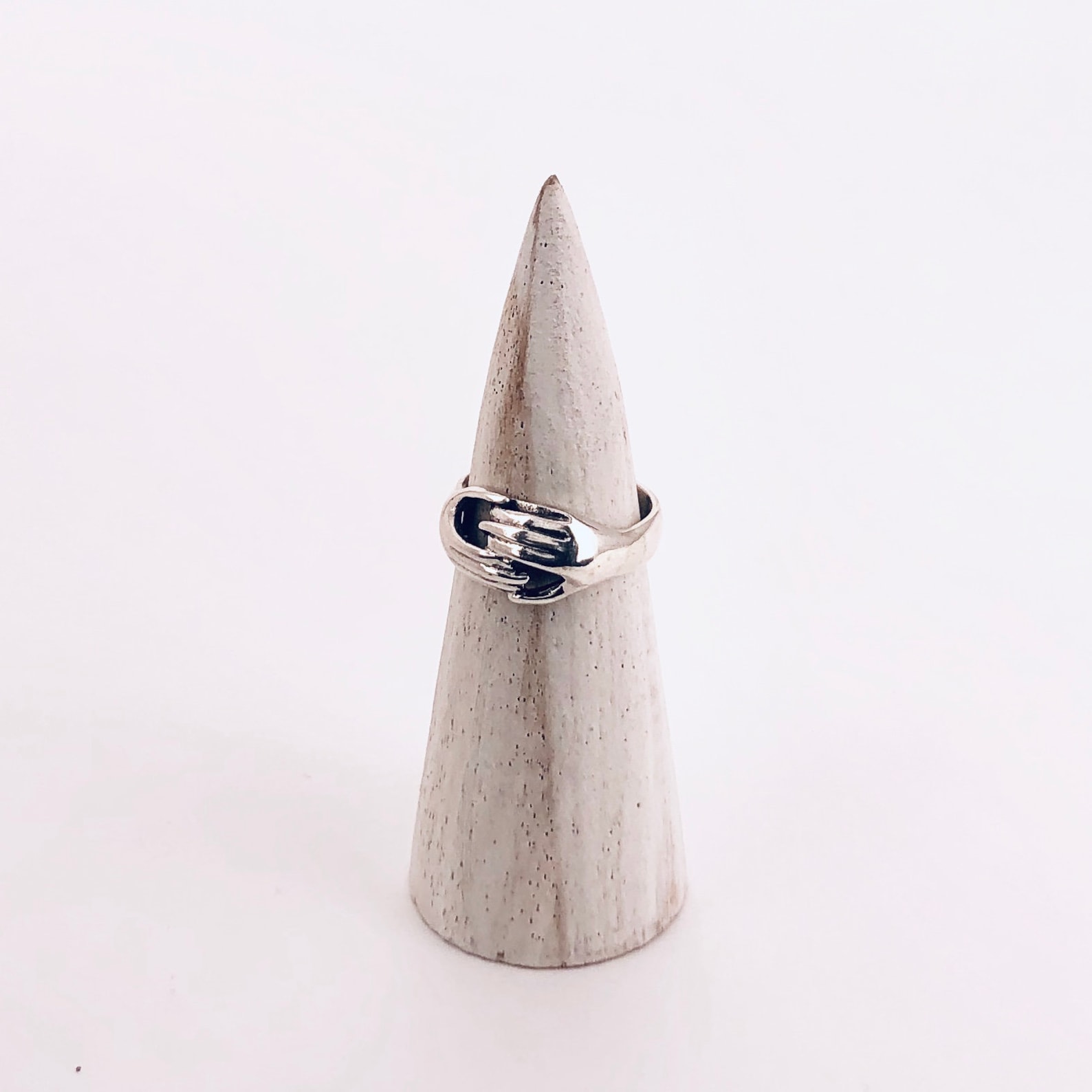 Hand Ring, Holding Hands Romantic Ring, Sterling Silver, Two Hand Ring ...