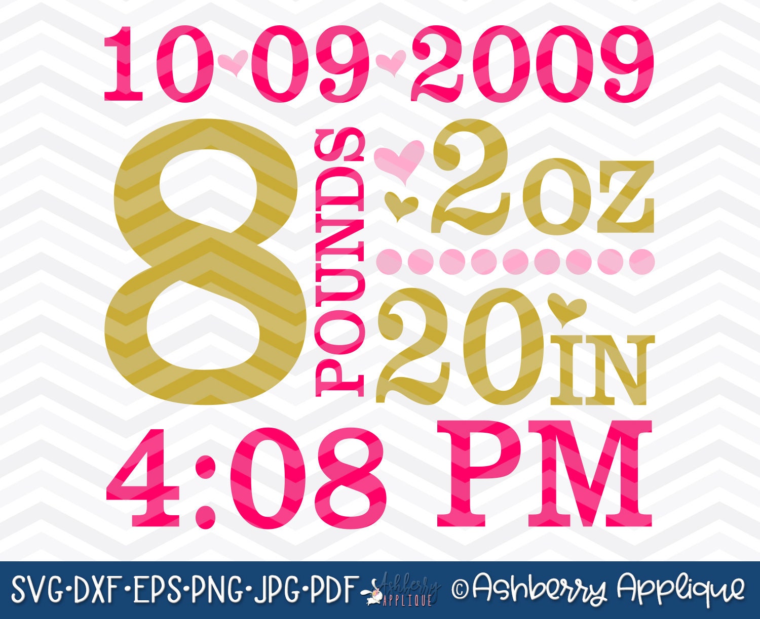 Template: Birth Stat SVG/DXF Cut File Instant Download - Etsy Australia