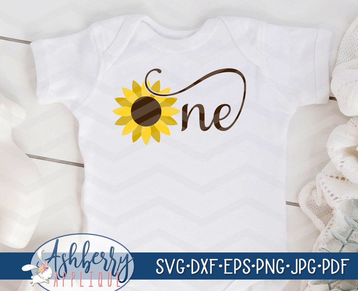 Sunflower First Birthday SVG/DXF Cut File Instant Download - Etsy