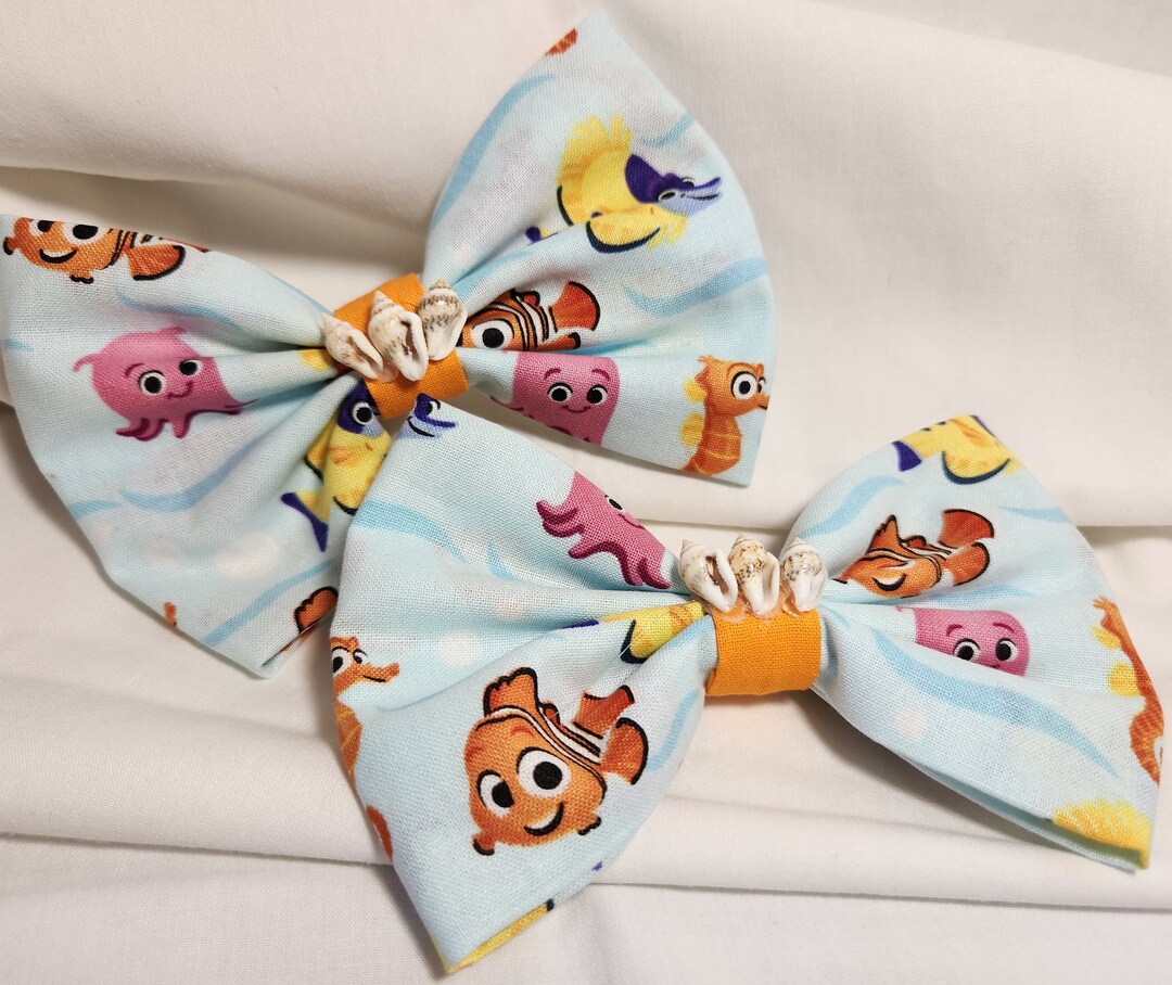Nemo and Friends Fabric Hair Bow, Child Hair Bow, Toddler Hair Bow ...
